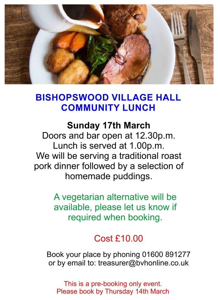 March Community Lunch - Bishopswood Village